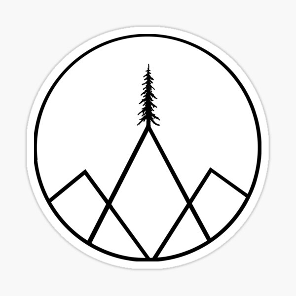 "Simple Geometric Mountain Design " Sticker for Sale by parislexi ...
