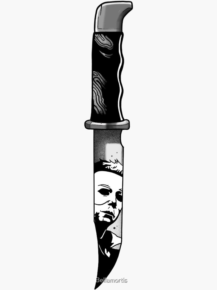 "Michael Myers Knife " Sticker for Sale by Bellamortis | Redbubble