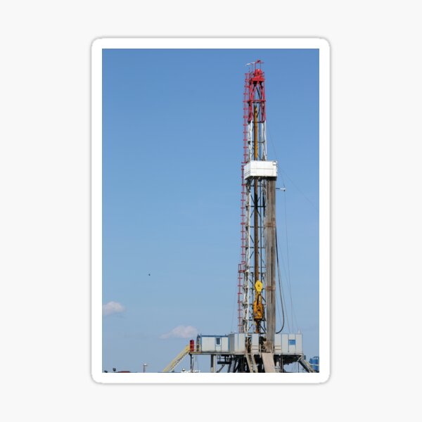 "land oil drilling rig oilfield" Sticker by goceris | Redbubble