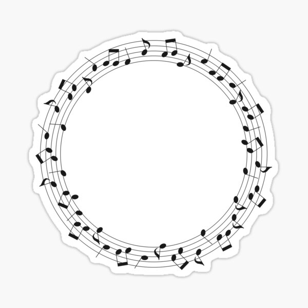 "Musical Note Circle" Sticker by suivezmoi | Redbubble