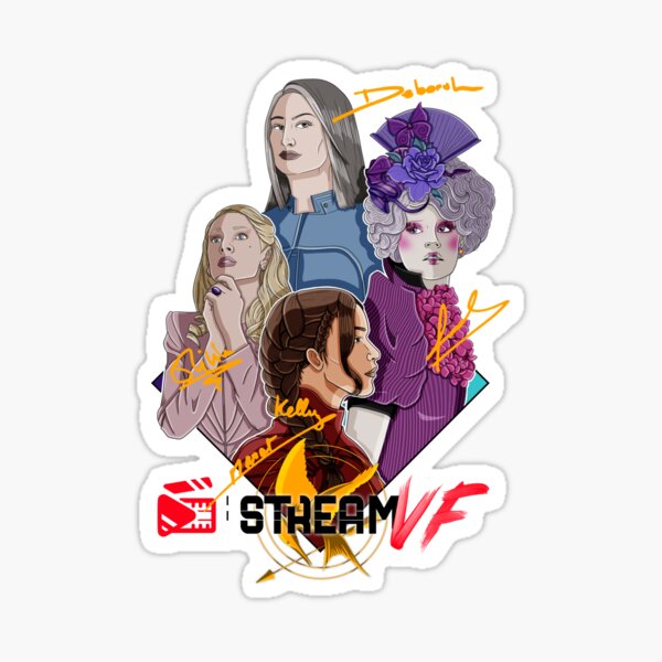 "Hunger Games Version yellow signatures White background StreamVF ...