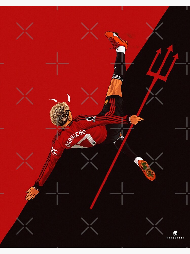 "Alejandro Garnacho Bicycle kick" Poster for Sale by farqaleitart ...