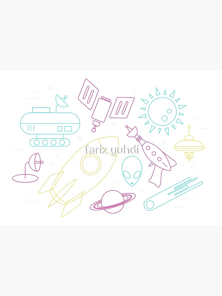 "Funky Space Icons" Art Print for Sale by tato69 | Redbubble