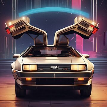 "DeLorean - Front Elevation" Sticker for Sale by NeilODonnell | Redbubble