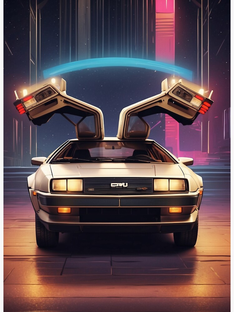"DeLorean - Front Elevation" Sticker for Sale by NeilODonnell | Redbubble