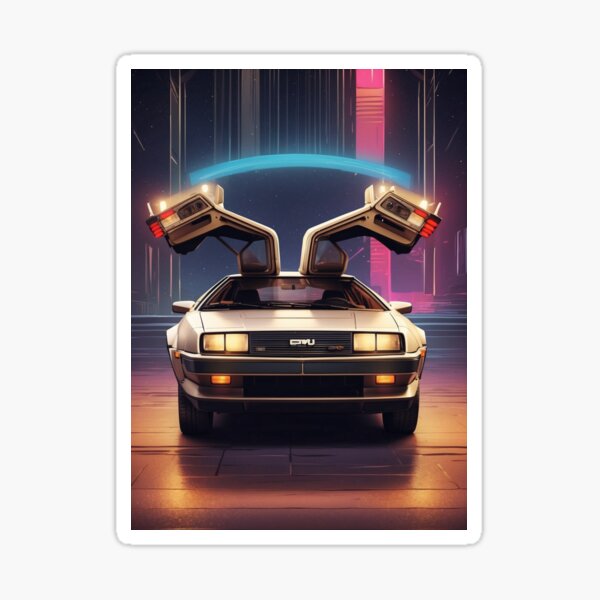 "DeLorean - Front Elevation" Sticker for Sale by NeilODonnell | Redbubble