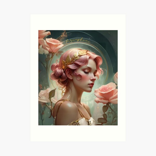 "Persephone Lore Olympus Goddess Greek Mythology Fanart" Art Print by ...