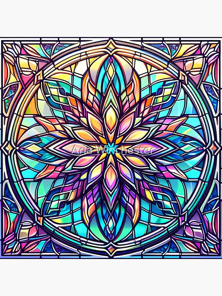 "Holographic Stained Glass" Sticker for Sale by Aria Winchester | Redbubble
