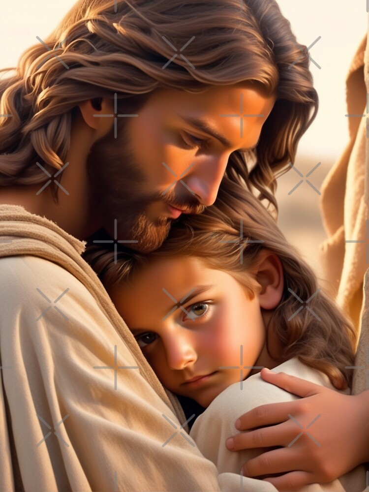 "The hug of Jesus" Poster by CorazondeJesus | Redbubble