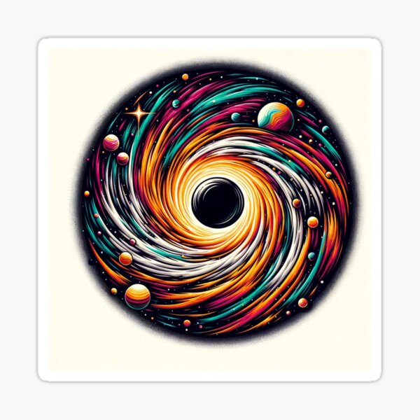 "Orbital Elegance: Cosmic Circle Illustration" Sticker for Sale by ...