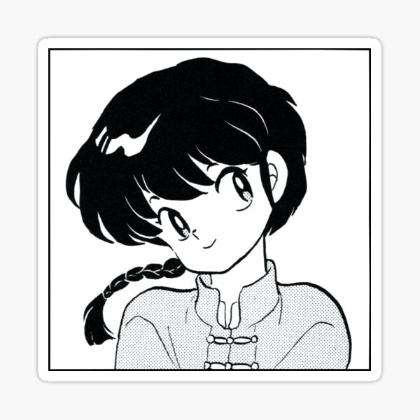 "Ranma girl smiling" Sticker for Sale by paupineiro | Redbubble