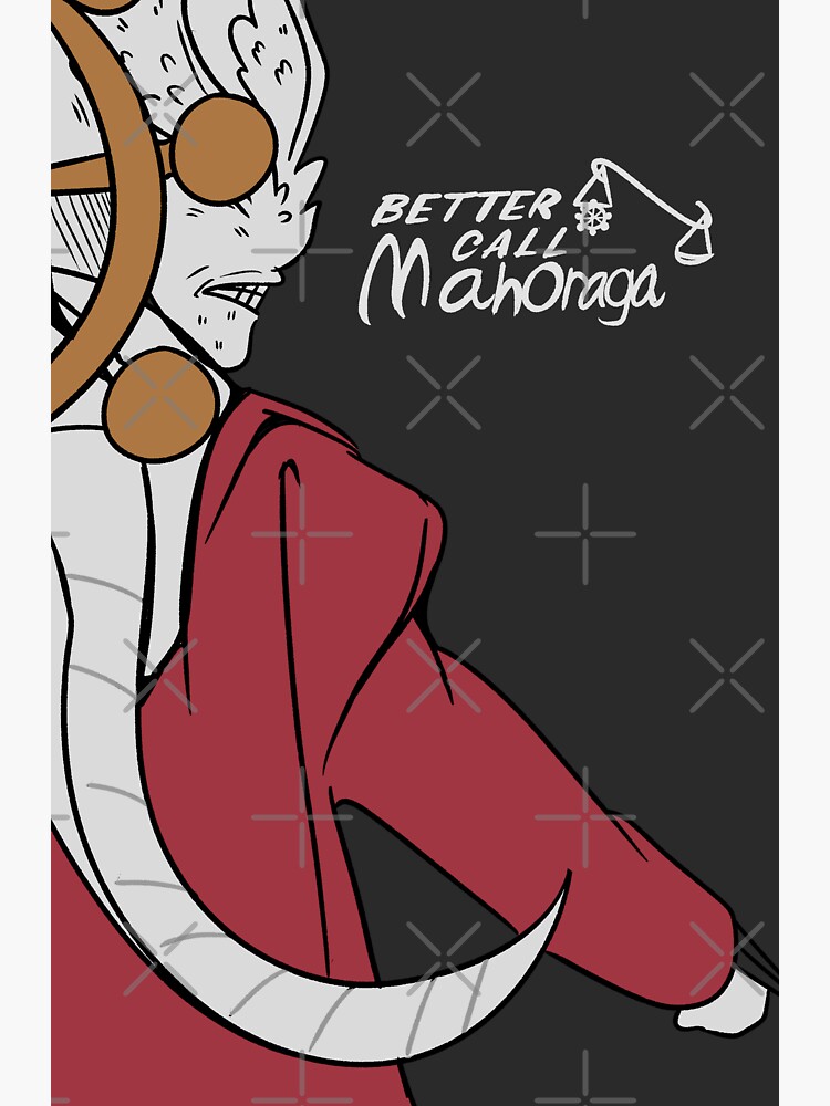 "better call mahoraga" Sticker for Sale by Wisdomeel | Redbubble