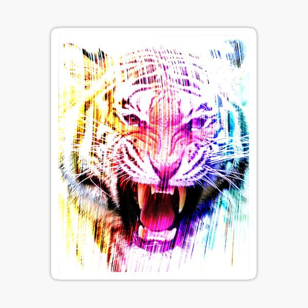 "Angry Tiger face" Sticker for Sale by carlotoffolo | Redbubble