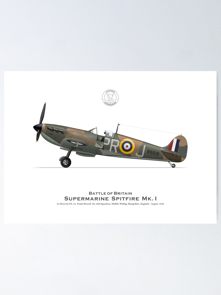 "Battle of Britain Supermarine Spitfire Mk. I" Poster for Sale by ...