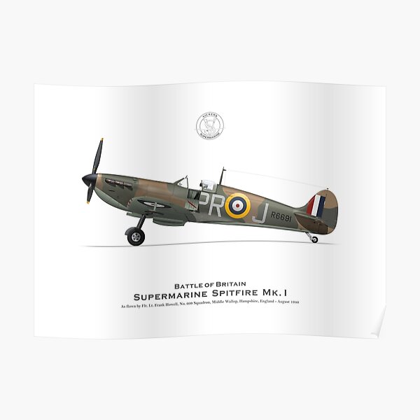"Battle of Britain Supermarine Spitfire Mk. I" Poster for Sale by ...
