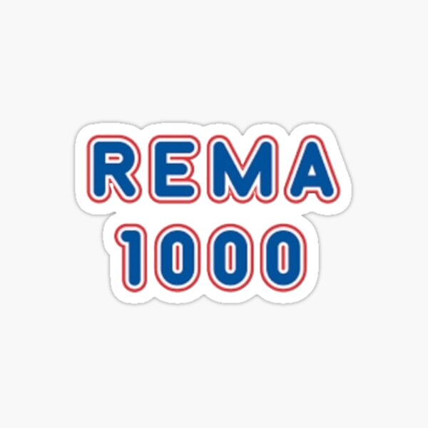 "Rema 1000" Sticker for Sale by mylifeasgaia | Redbubble