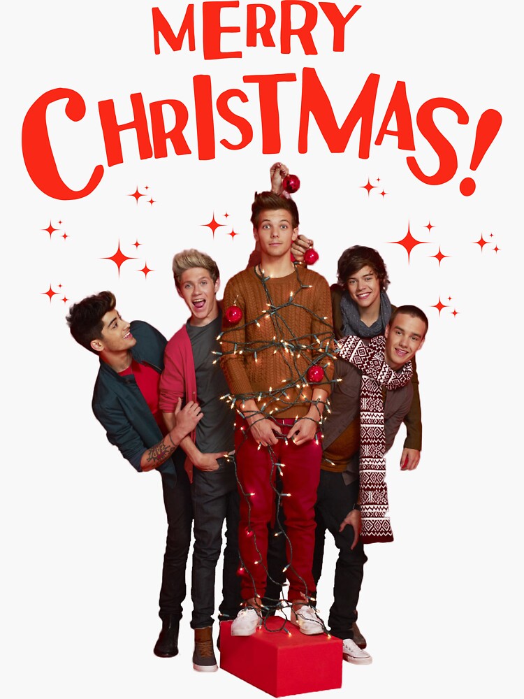 "Merry Christmas One Direction Edition" Sticker for Sale by ...
