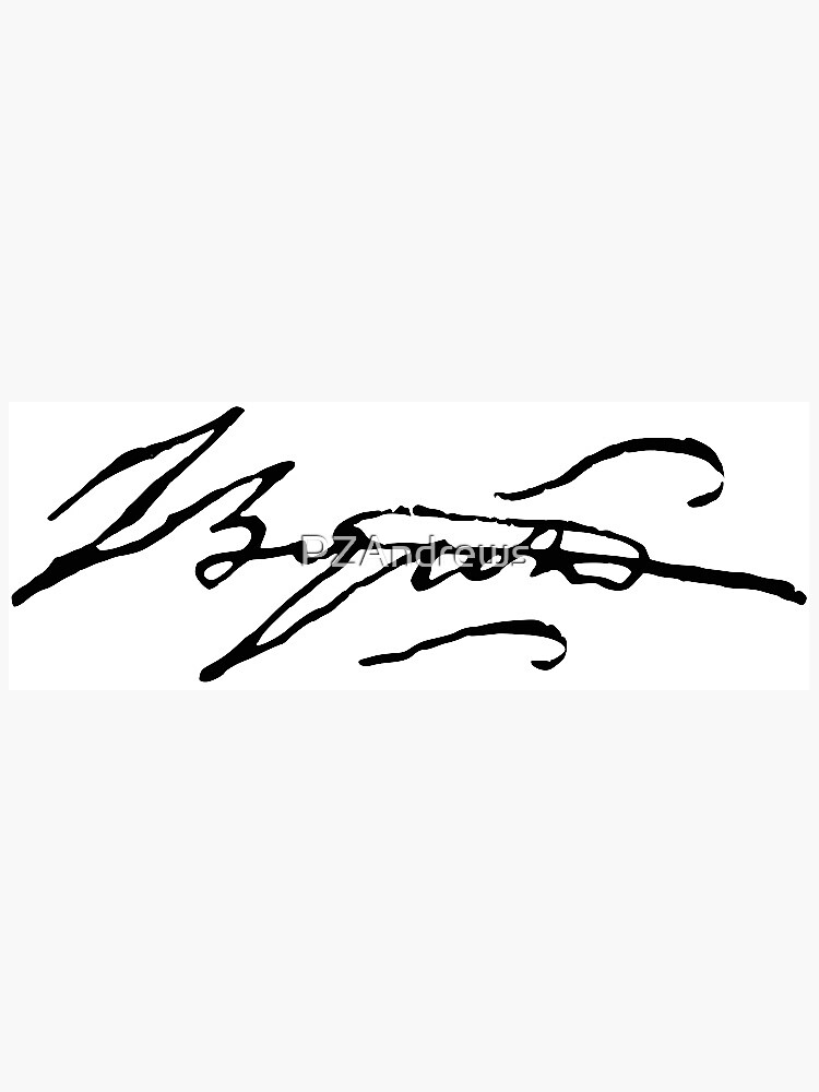 "Lord Byron Signature" Sticker by PZAndrews | Redbubble