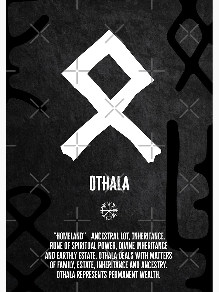 "ELDER FUTHARK 'OTHALA' - RUNE POSTER" Sticker for Sale by DAKAstudio ...
