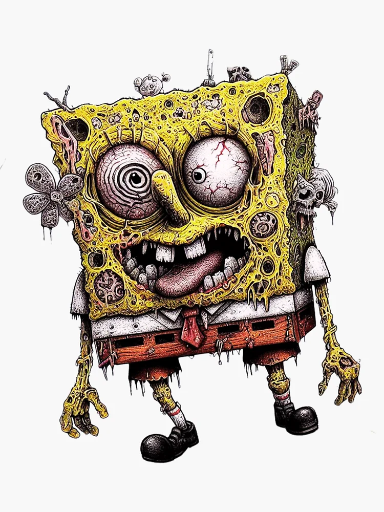 Spongebob Zombie Drawing Cartoon