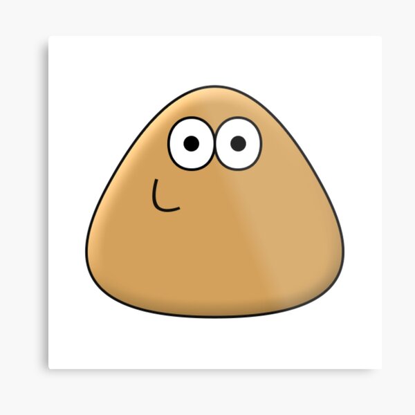 "Classic Pou Smiling Adult Pou Brown Alien Mobile Pet" Metal Print for ...