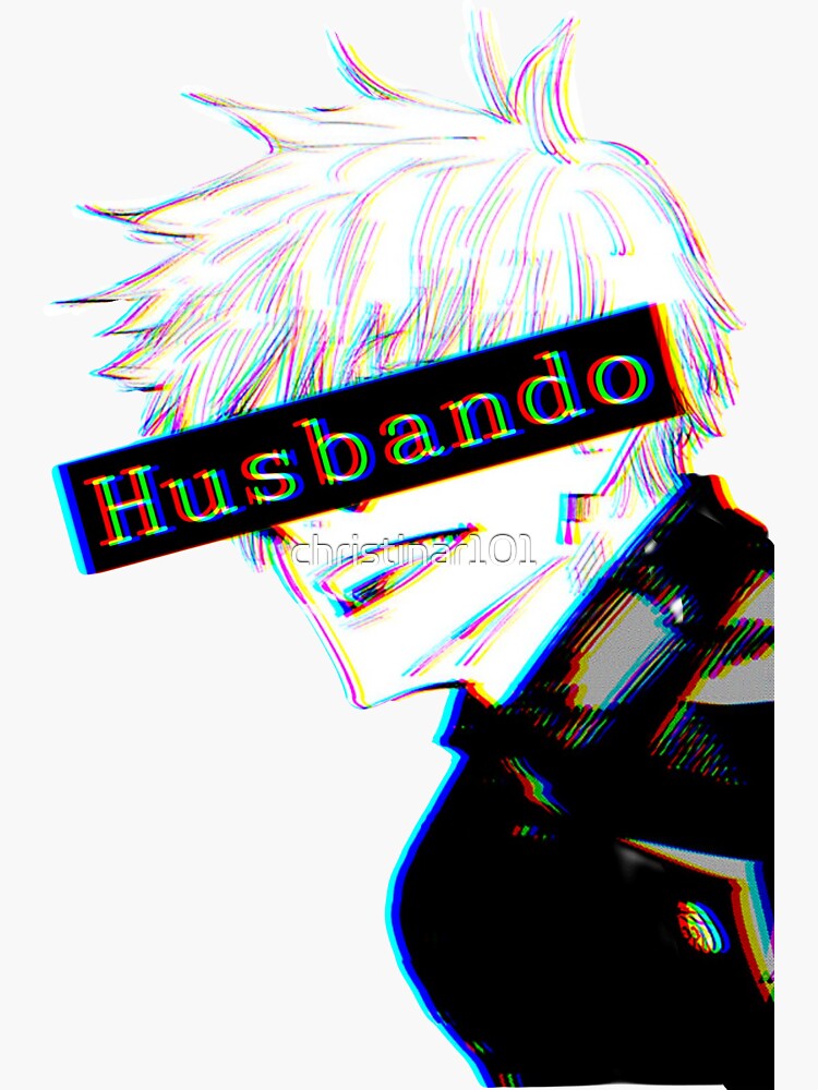 "Gojo Satoru “Husbando”" Sticker for Sale by christinar101 | Redbubble
