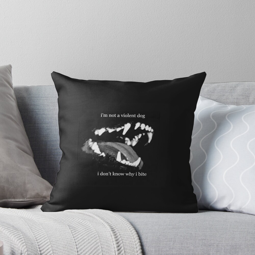 "I'm not a violent dog. i dont know why i bite. " Sticker for Sale by ...