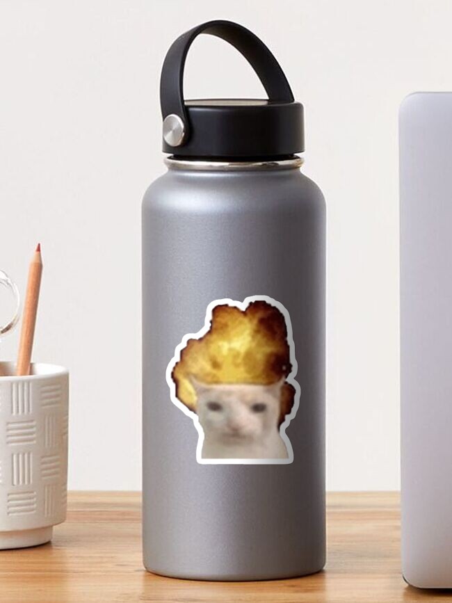 "Cat boom meme sticker" Sticker for Sale by julia1718 | Redbubble
