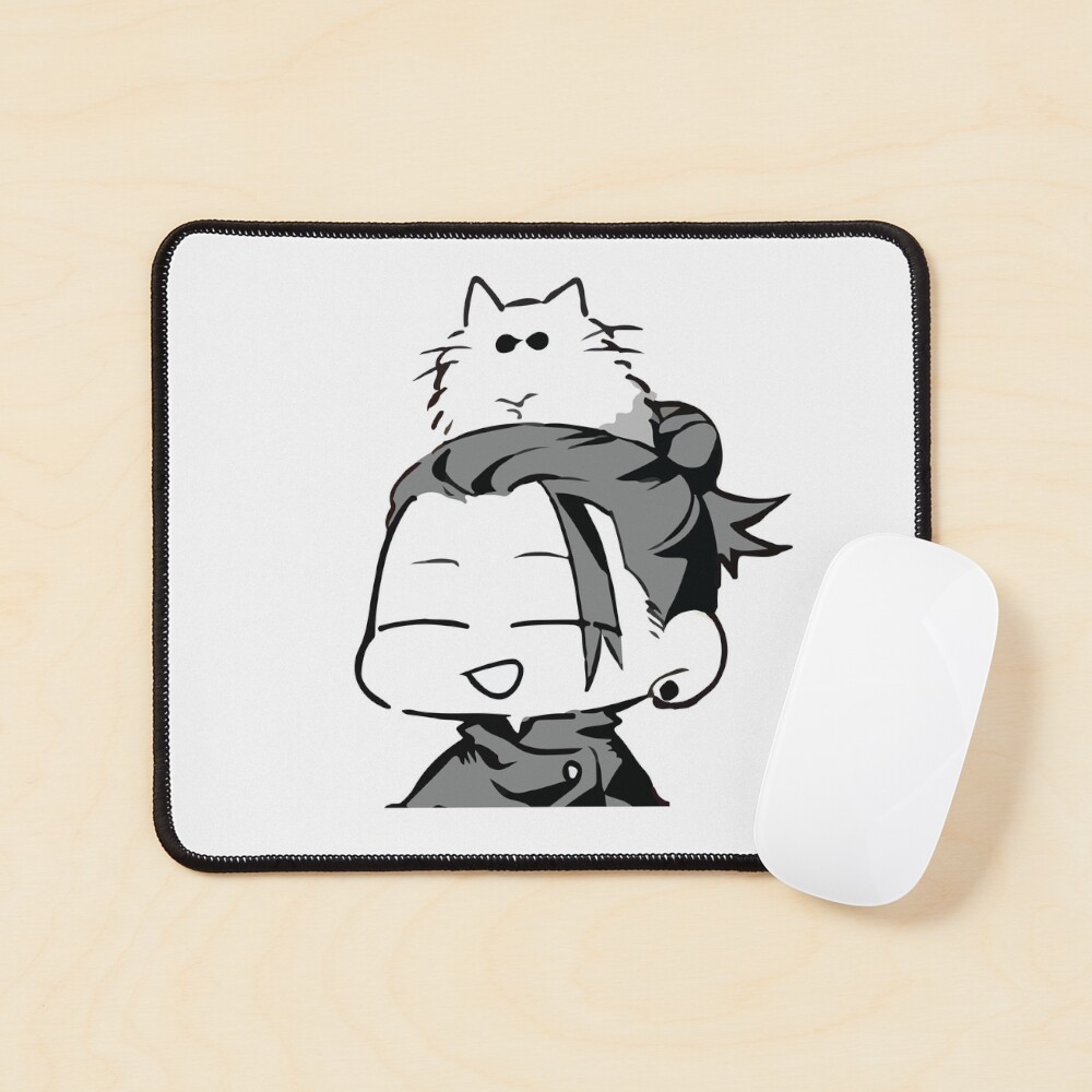 "Cat Gojo chillin on Chibi Geto's Head (He loves it)" Sticker for Sale ...