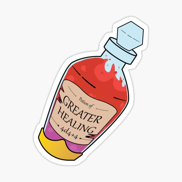 "Potion of Greater Healing (Dungeons and Dragons)" Sticker for Sale by ...