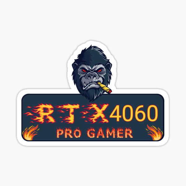 "RTX 4060 Pro Gamer" Sticker for Sale by nacidon | Redbubble