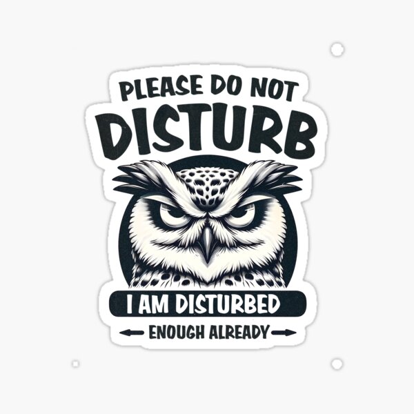 "Disturbed Owl" Sticker for Sale by Anniebuh | Redbubble