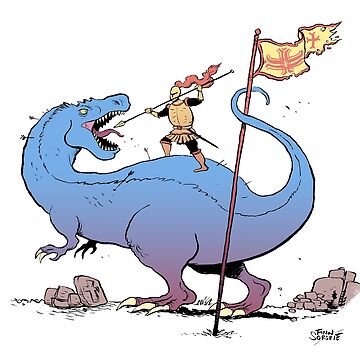 "T-Rex vs Knight" Sticker for Sale by finnsorsbie | Redbubble