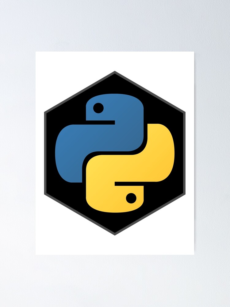 "Python Hexagon - Python Logo" Poster for Sale by Redstrawberry13 ...