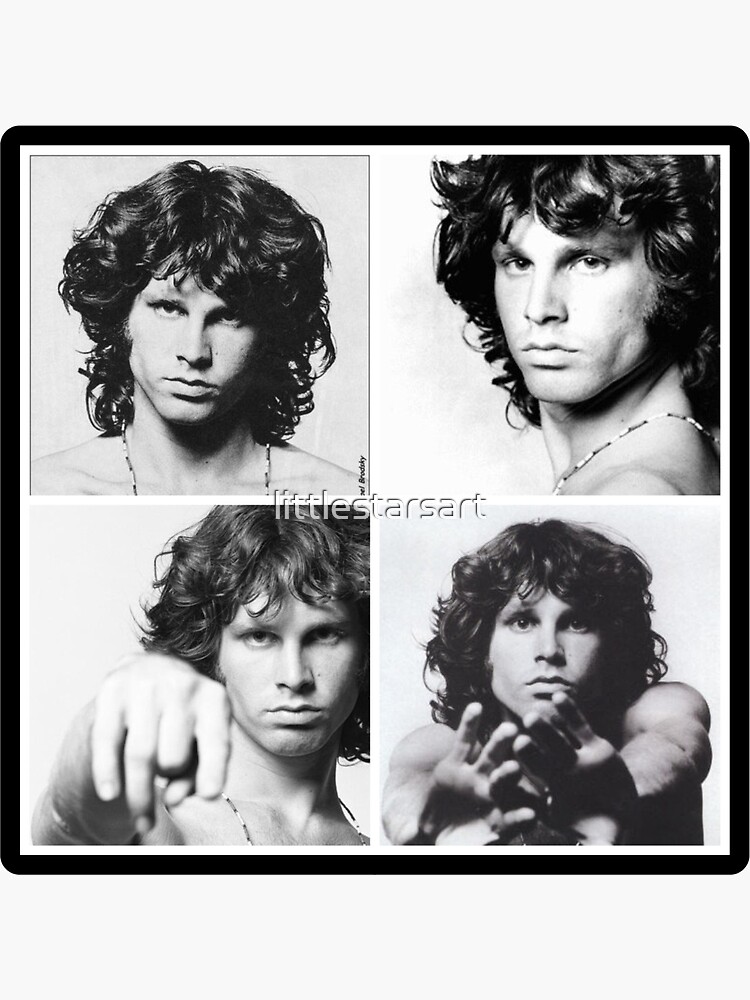 "Jim Morrison" Sticker by littlestarsart | Redbubble