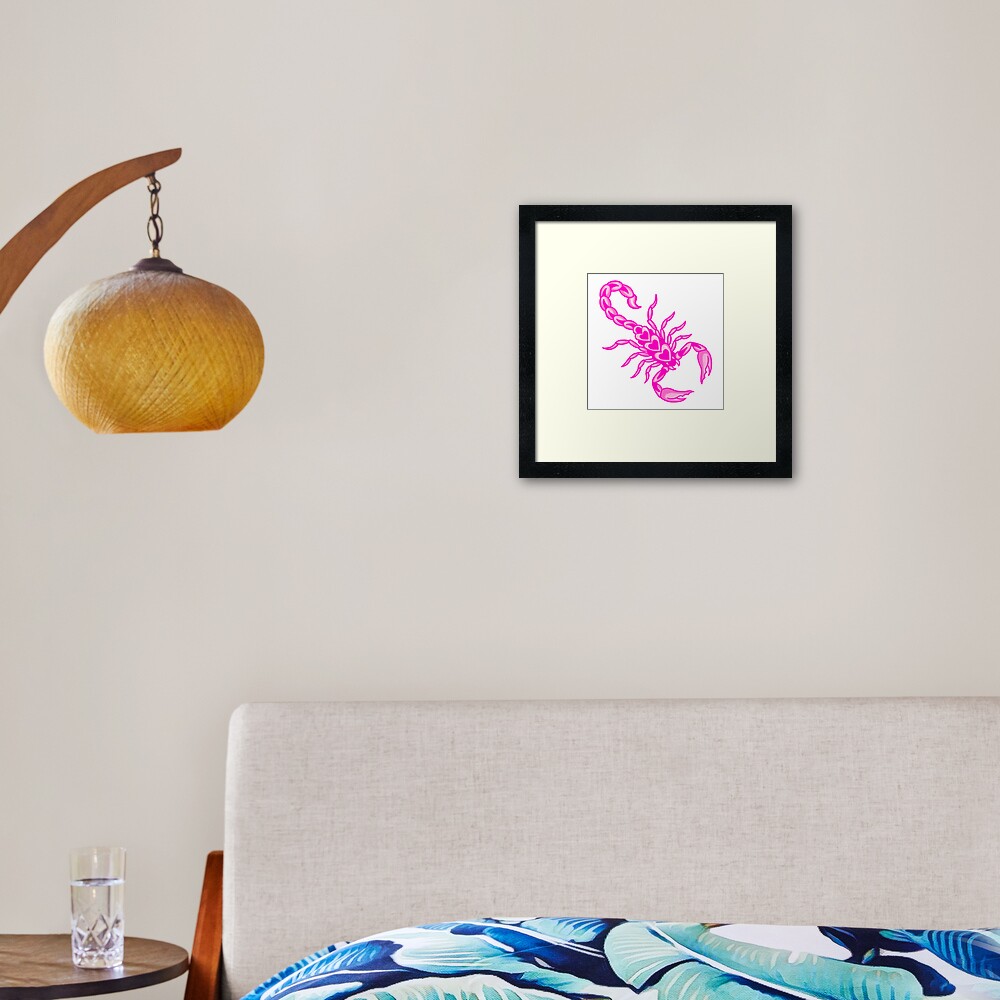 "Pink scorpion" Sticker for Sale by Bellamortis | Redbubble