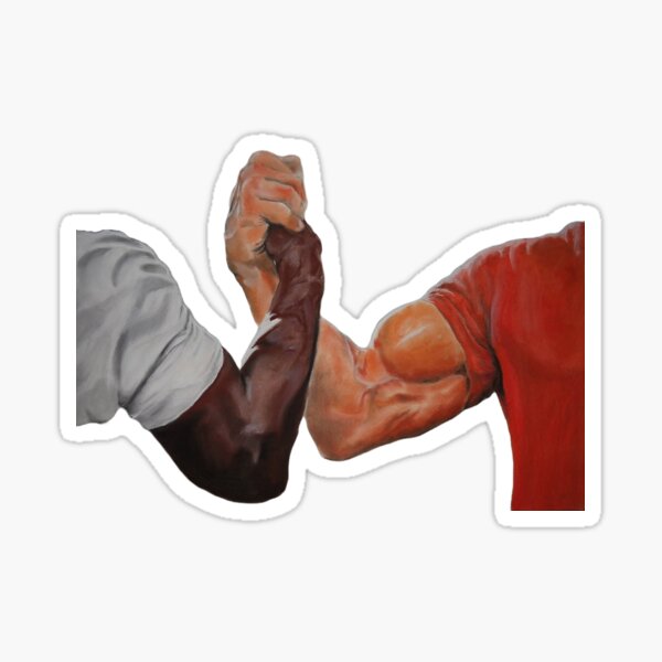 "Epic Handshake Meme Sticker" Sticker for Sale by laffeyyyy | Redbubble