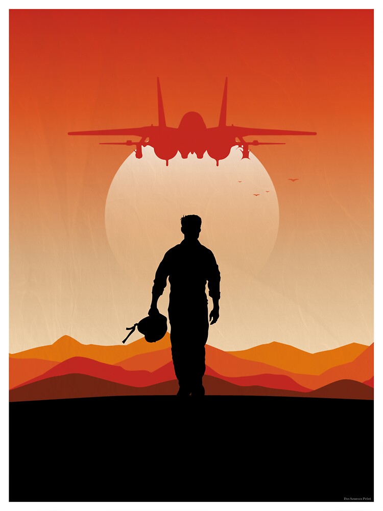 "Top Gun Minimal poster" Sticker by manonpradier | Redbubble