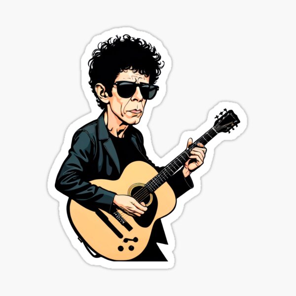 "Caricature of Lou Reed" Sticker by MAG1965 | Redbubble
