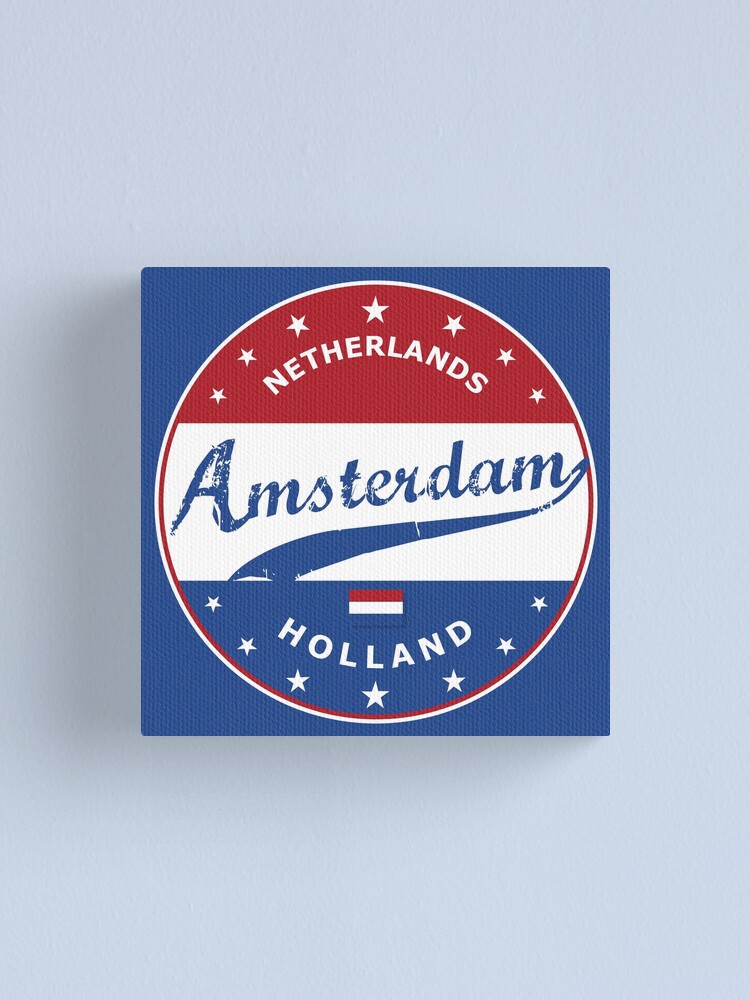 Lienzo «Diseño de Amsterdam con la bandera de los colores de los Países ...