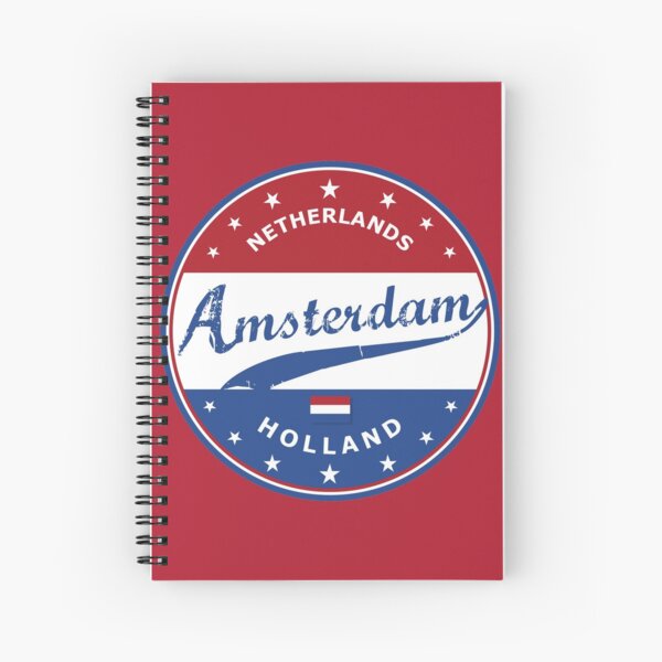 Cuaderno de espiral «Diseño de Amsterdam con la bandera de los colores ...