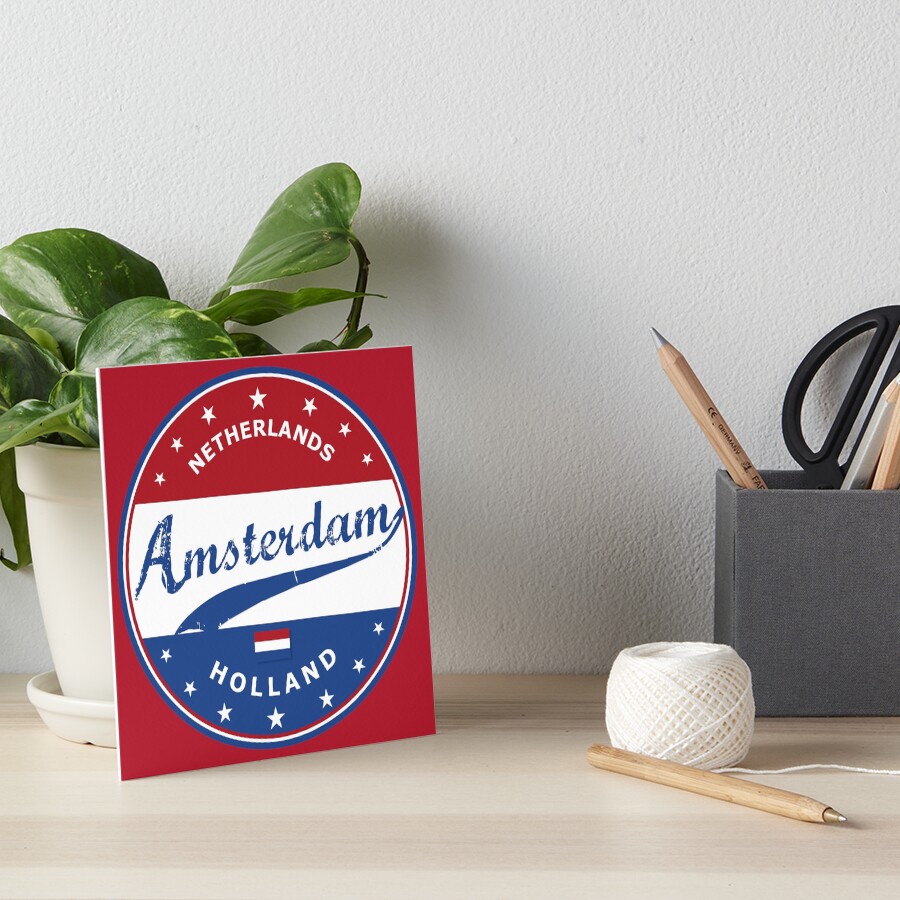 Lámina rígida «Diseño de Amsterdam con la bandera de los colores de los ...