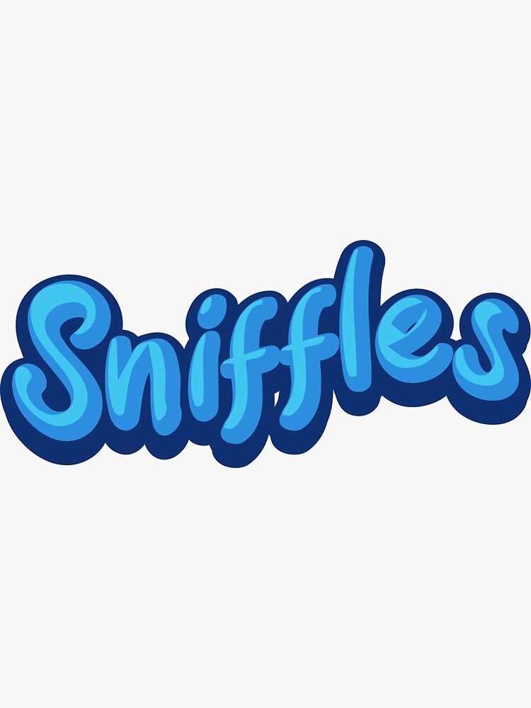 "One word sniffles" Sticker for Sale by pirkchap | Redbubble