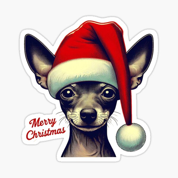 "Xoloitzcuintle Christmas, Xolo Dog" Sticker for Sale by vectcd | Redbubble