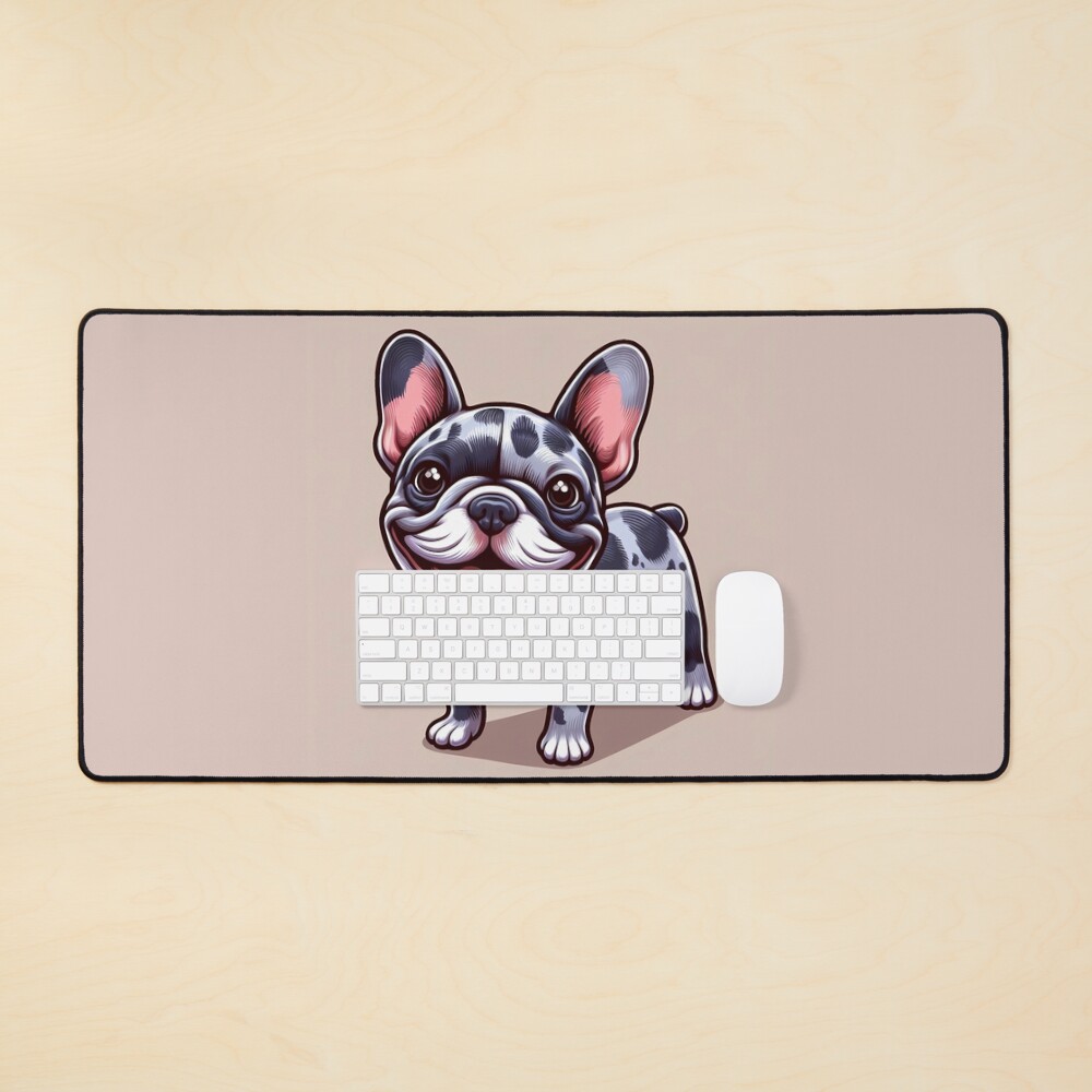 "Happy Merle Frenchie" Sticker for Sale by DogArtGallery | Redbubble