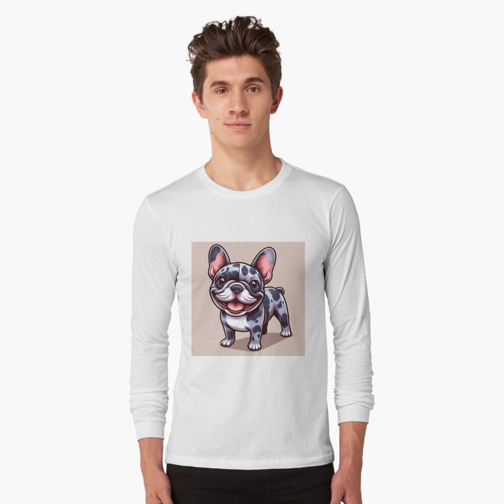 "Happy Merle Frenchie" Sticker for Sale by DogArtGallery | Redbubble