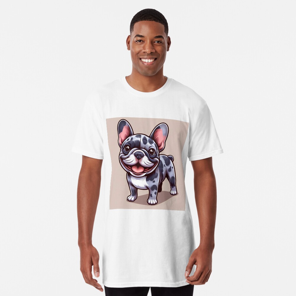 "Happy Merle Frenchie" Sticker for Sale by DogArtGallery | Redbubble