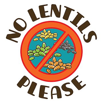 "No Lentils Please - Food Allergy Alert" Sticker for Sale by ...