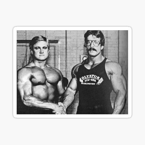 "Mike Mentzer and Tom Platz" Sticker for Sale by musclemindmedia ...