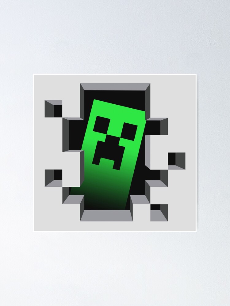 "Minecraft Creeper" Poster for Sale by elipaints | Redbubble